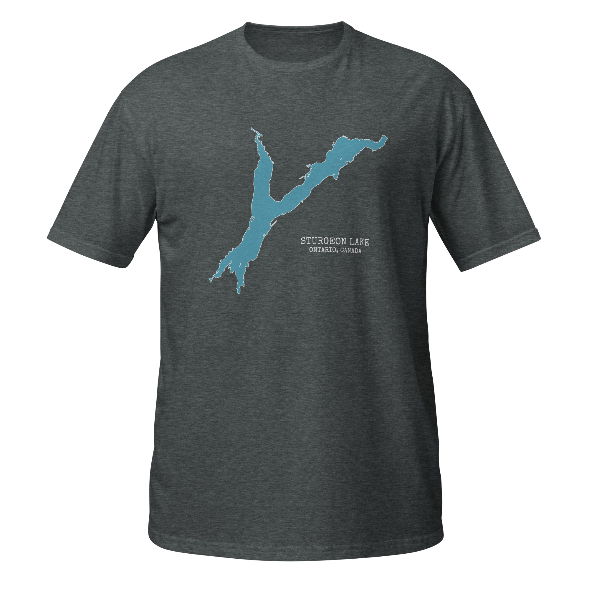 Sturgeon Lake Map - Unisex T-Shirt - Lakefront Designs